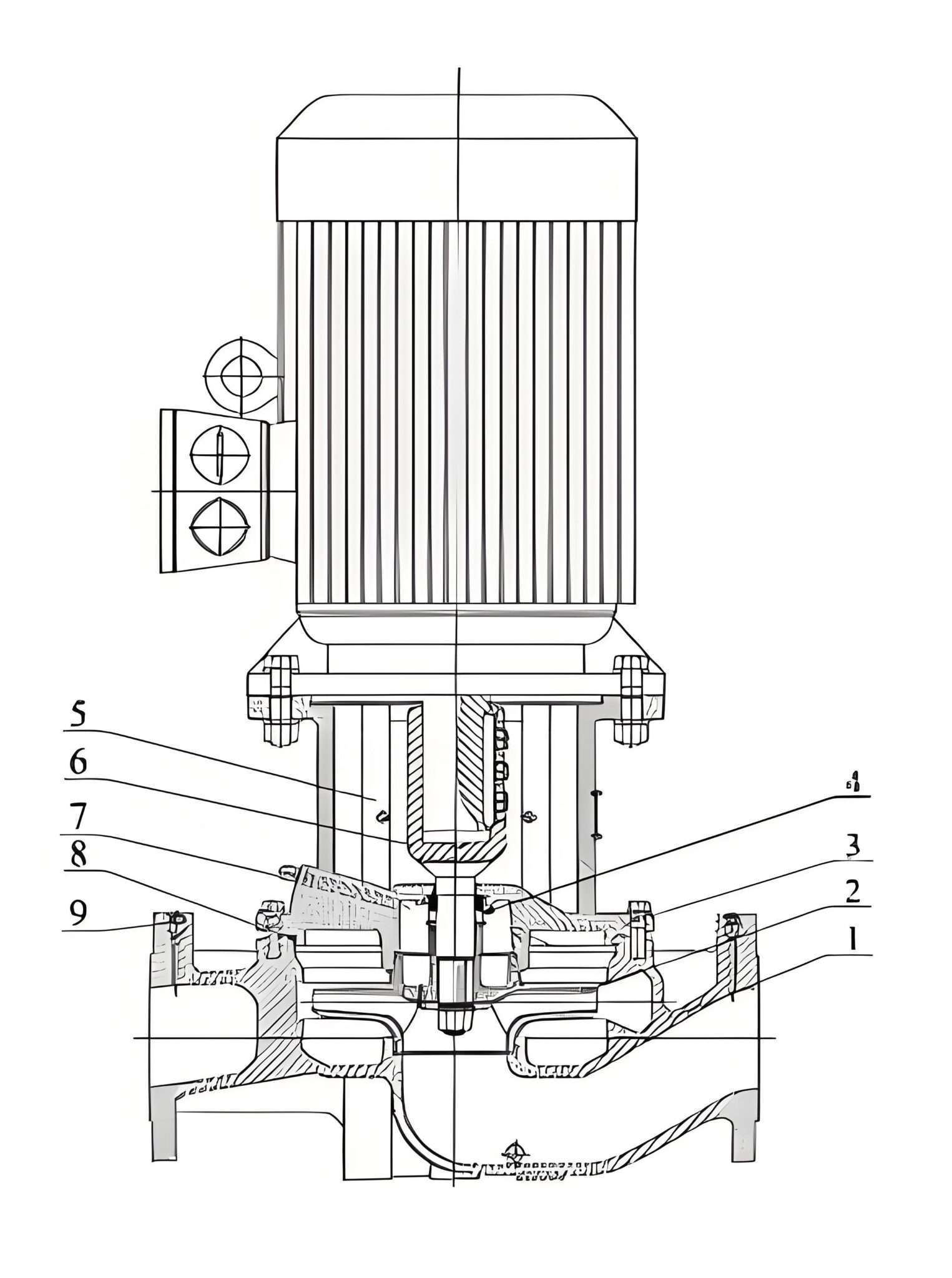 GT Vertical Coupling Inline Booster Pump | Centrifugal Pipeline Pump